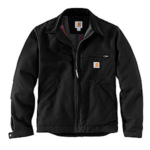 Carhartt mens Duck Detroit Jacket (Regular and Big & Tall Sizes) Work Utility Outerwear, Black, XX-Large US