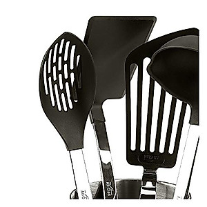 All-Clad Scratch & Heat-Resistant Nylon Tools with Stainless Steel Handles and Caddy, 5-Piece