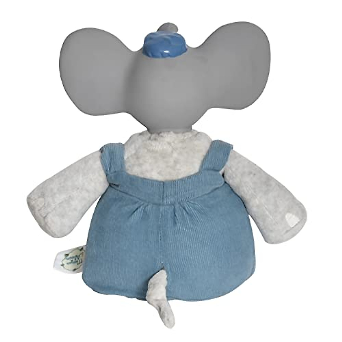 Tikiri Toys Alvin The Elephant Plush Toy with Organic Natural Rubber Head, Ages 6 Months & Up