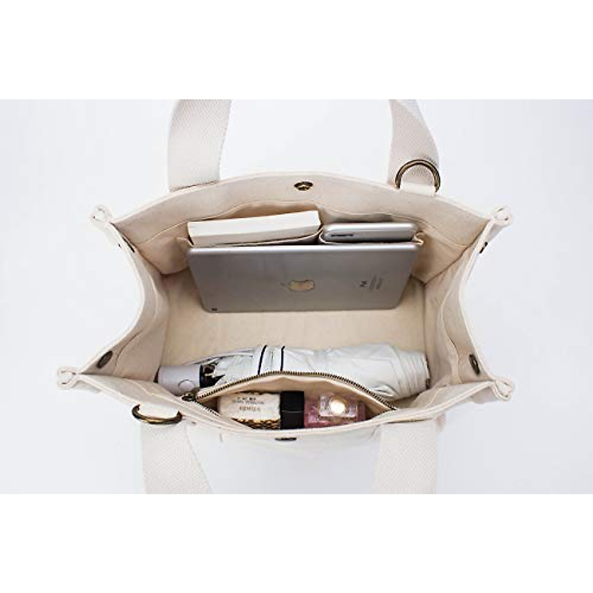 YONBEN Crossbody Purses For Women Medium with Handles Long Strap Canvas Satchel Purse (Black)