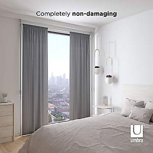 Umbra Anywhere Expandable Rod Curtain Rod and Room Divider (Metallic-Nickel)