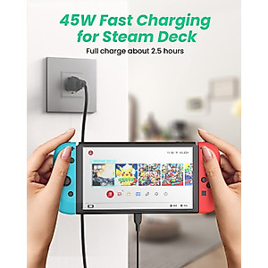 Switch Charger for Nintendo Switch Charger Cable Power Adapter 15V 3A Fast Charging Compatible with Switch/Switch Lite/Switch OLED Power Supply Cord