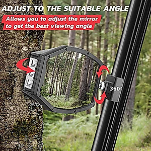 UTV Side View Mirrors, Nibright Ranger Side Mirrors Aluminum w/LED Lights Compatible with Polaris Ranger General, Can Am Defender Maverick Trail, Work with Pro-Fit Cab
