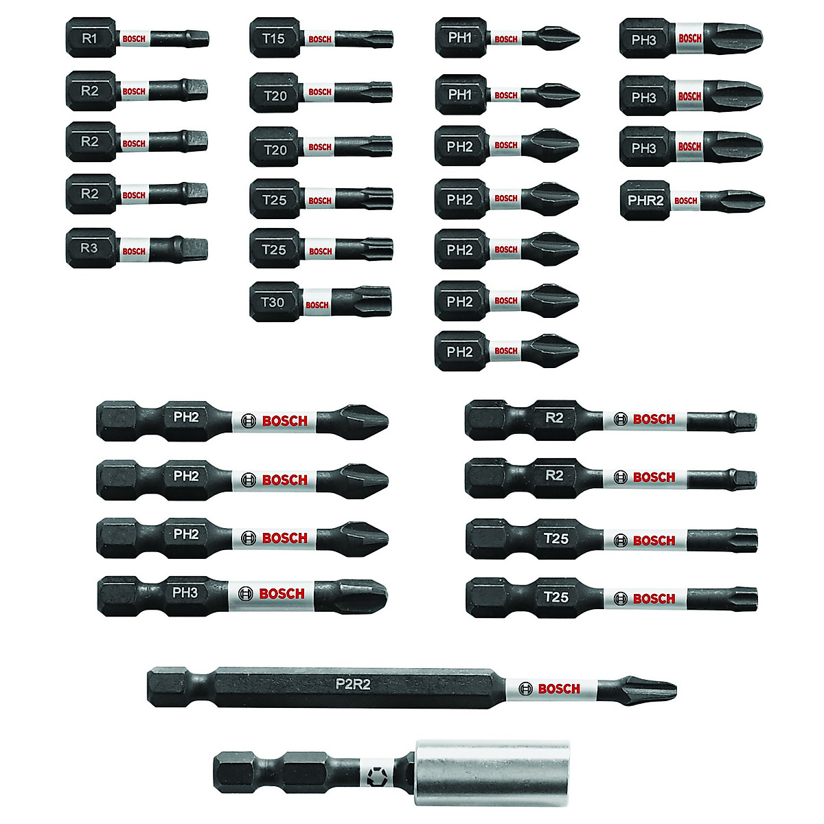 Bosch 32 Piece Impact Tough Screwdriving Bit Set SBID32