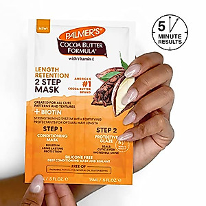 Palmer's Cocoa Butter & Biotin Length Retention 2-Step Hair Mask, 1 Ounce