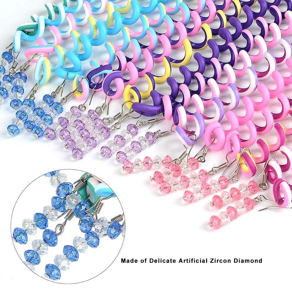 18 Pcs Hair Styling Twister Clip for Girl Women,ZXK CO Braided Rubber Hair Band Twist Barrette Spiral Spin Hair Tool Accessories Elastic Hair Rope Cute Hairband