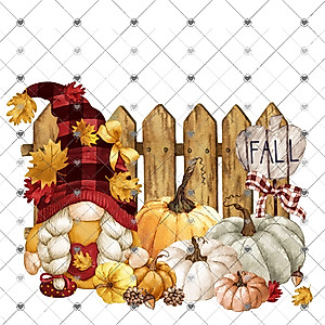 Fall Gnome Pumpkin Sublimation Transfer, Ready to Press, Autumn, Leaves, Pumpkins, Gnome Sublimation Transfer, Harvest, Ready to Use (Mug x4)