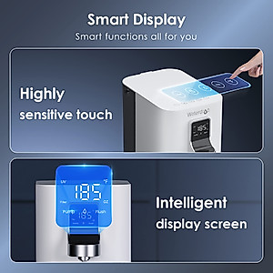 Waterdrop K19-H Countertop Reverse Osmosis System, 𝐈𝐧𝐬𝐭𝐚𝐧𝐭 𝐇𝐨𝐭 Water Dispenser, 4 Stage Reverse Osmosis Water Filter Countertop, 3:1 Pure to Drain, 4 Temperature Options, No Installation