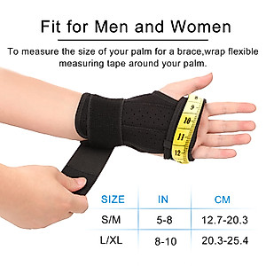 PEIZSON Carpal Tunnel Wrist Brace Night Support, Wrist Support Braces Right Hand with Splint for Tendonitis, Arthritis, Sprain, Carpal Tunnel Syndrome, Carpal Tunnel Pain Relief Brace for Men & Women