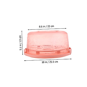 SOLUSTRE 2 Sets Portable Cake Box Transparent Cake Case Cake Storage Case
