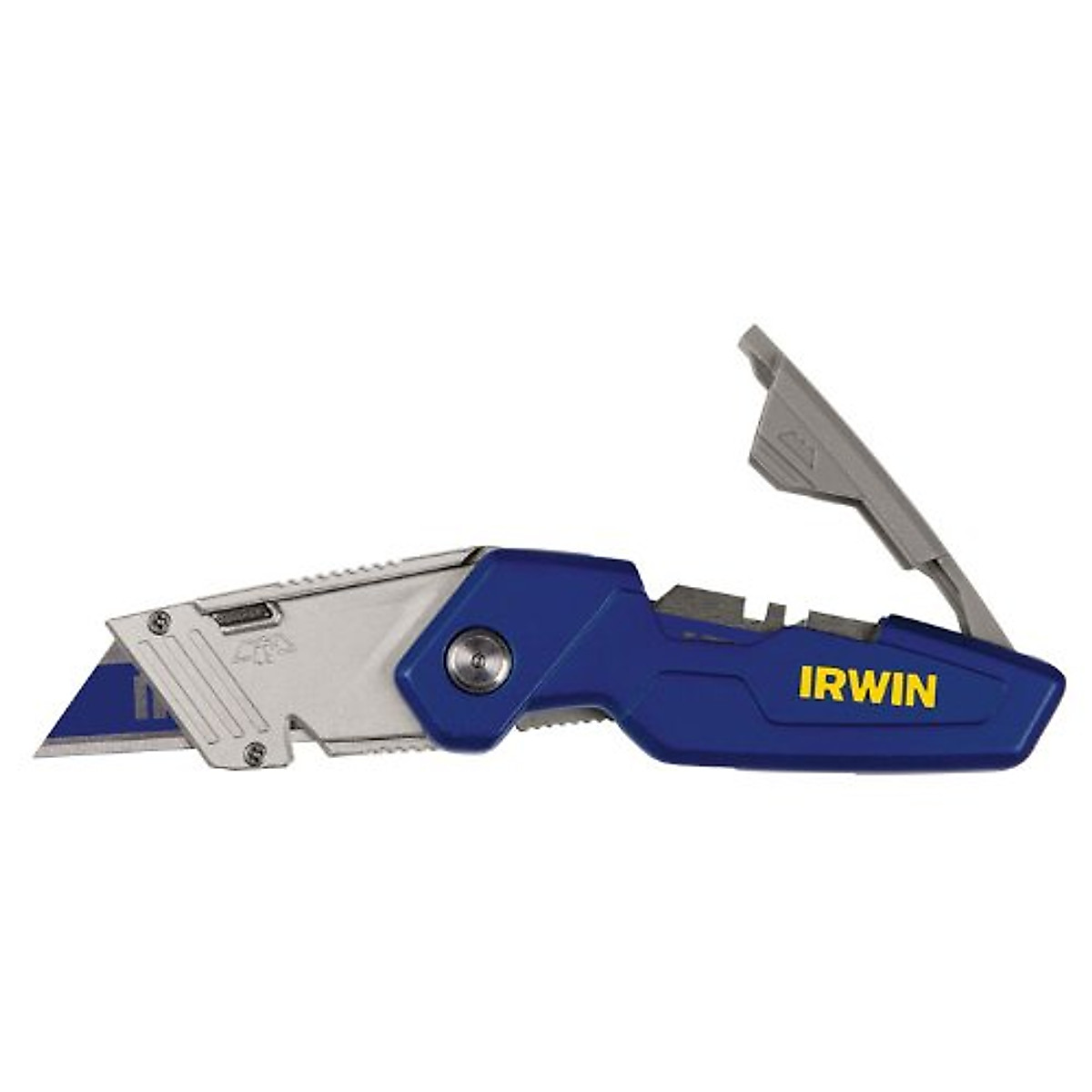 IRWIN Utility Knife, Folding with Blade Storage (1858319) , Blue