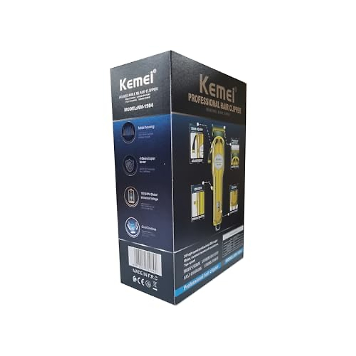 Kemei Hair Clippers for Men Professional, Hair Trimmers Grooming Kit Clippers with 5H Running Time LCD Display Rechargeable Hair Trimmer Beard Trimmer Haircut Set for Home Use & Barbers, Gold