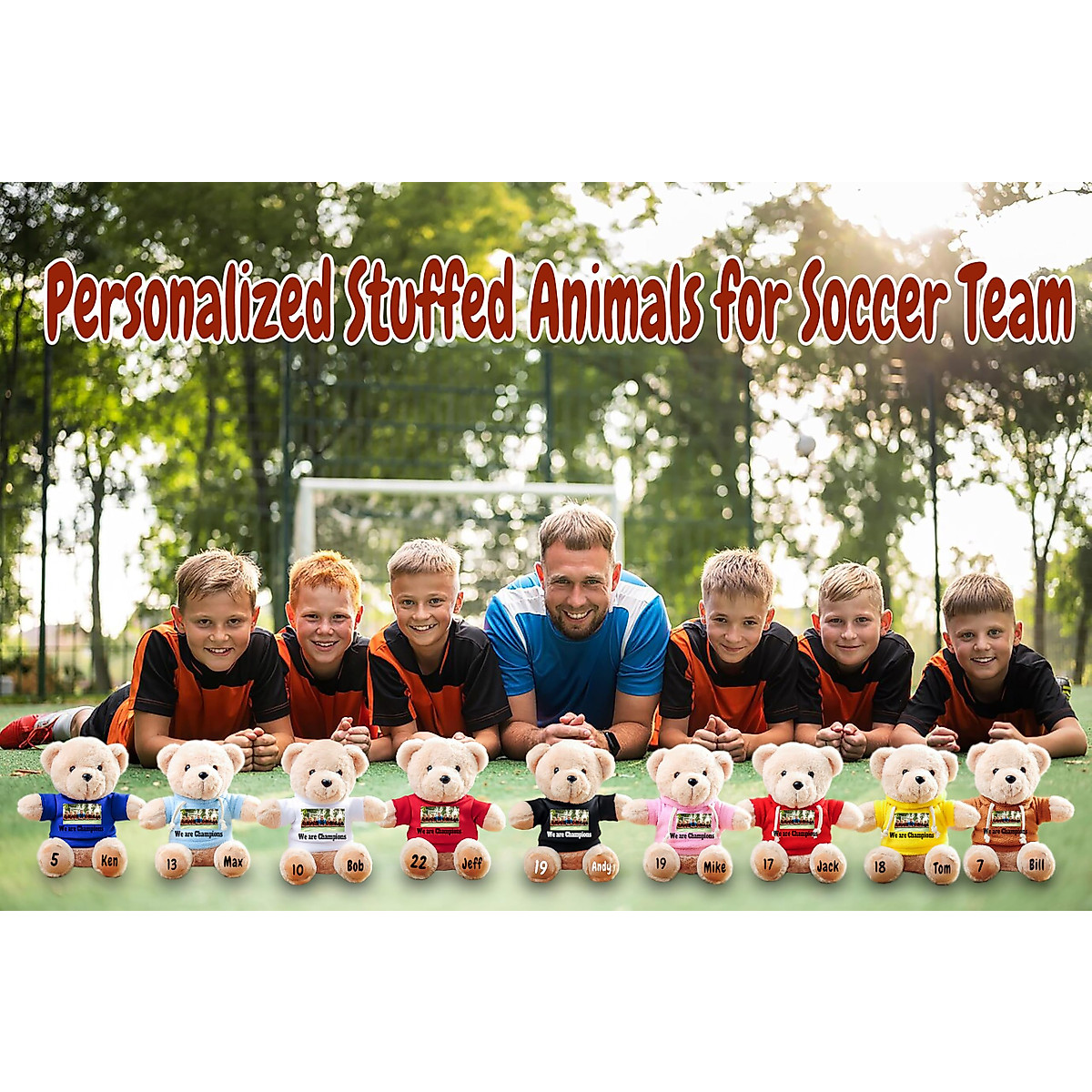 Personalized Stuffed Animals for Her Him Get Well Soon Encouragement Teddy Bear Customized Plush Birthday Wedding Anniversary Festival Gift