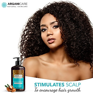 Arganicare Leave in Conditioner for Dry Damaged Hair (13.5 Oz) | Enriched with Organic Moroccan Argan Oil and Shea Butter | Enhance Curl and Extra shine | Moisturizing Leave in hair conditioner