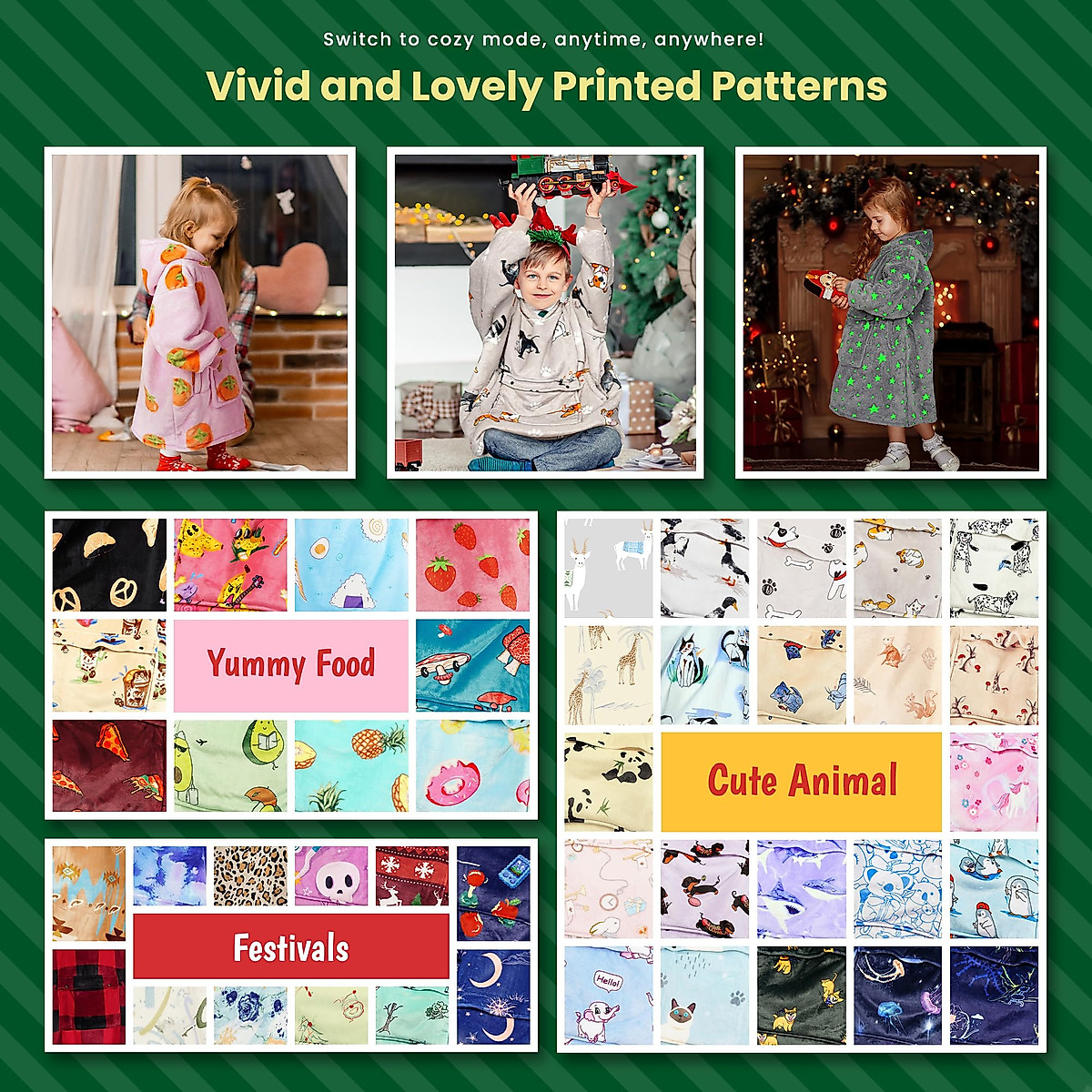 Narecte Kids Blanket Hoodie Kids Hoodie Blanket Kids Wearable Blanket Kids,Wearable Blanket,Oversized Sweatshirt Birthday Gifts for Teen Girl Year Old Boy Gift Ideas Elephant for Teen Kids