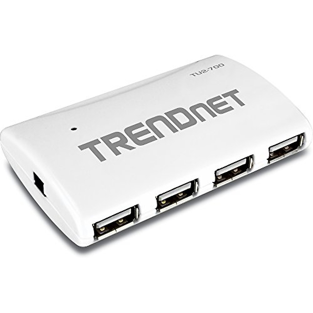 TRENDnet USB 2.0 7-Port High Speed Hub, 5V/2A Power Adapter, Up to 480 Mbps USB 2.0 Connection Speeds, 10 Watts Total Power, Compatible with Windows, Mac, and Linux, White, TU2-700