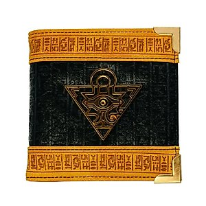 ABYSTYLE Yu-Gi-Oh! Bi-Fold Multipurpose Wallet Millenium Puzzle Premium 3.74" x 4.3" Money Credit Card Holders Anime Manga Merch Accessories Gift