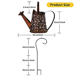 Solar Watering Can with Lights, Halloween Garden Decor Lights 60LEDs Waterproof Hanging Solar Lantern,Mother's Day Christmas Gift for Table Patio Lawn Yard Landscape Pathway