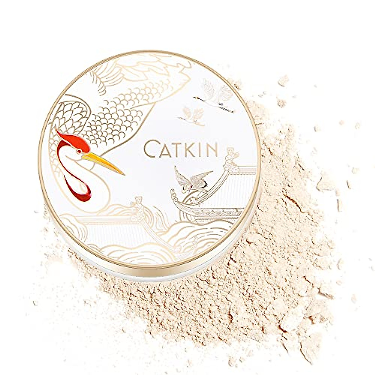 CATKIN Dreamworld Air Makeup Loose Powder Setting Finishing Powder Oil Control Matte Natural with Puff (C01 Natural)