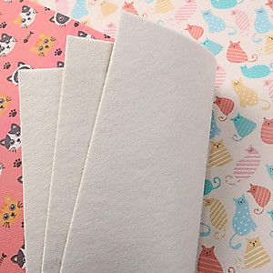 David Angie Cute Animals Faux Leather Sheet Cats Printed Synthetic Leather Sheet 5Pcs 7.7" x 12.9" (20 cm x 33 cm) for DIY Earrings Bows Making (Assorted)