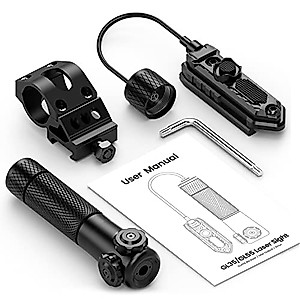 RL55 Red Laser Sight Red Dot 650nm Rifle Scope with 20mm Picatinny Mount and Pressure Switch Included