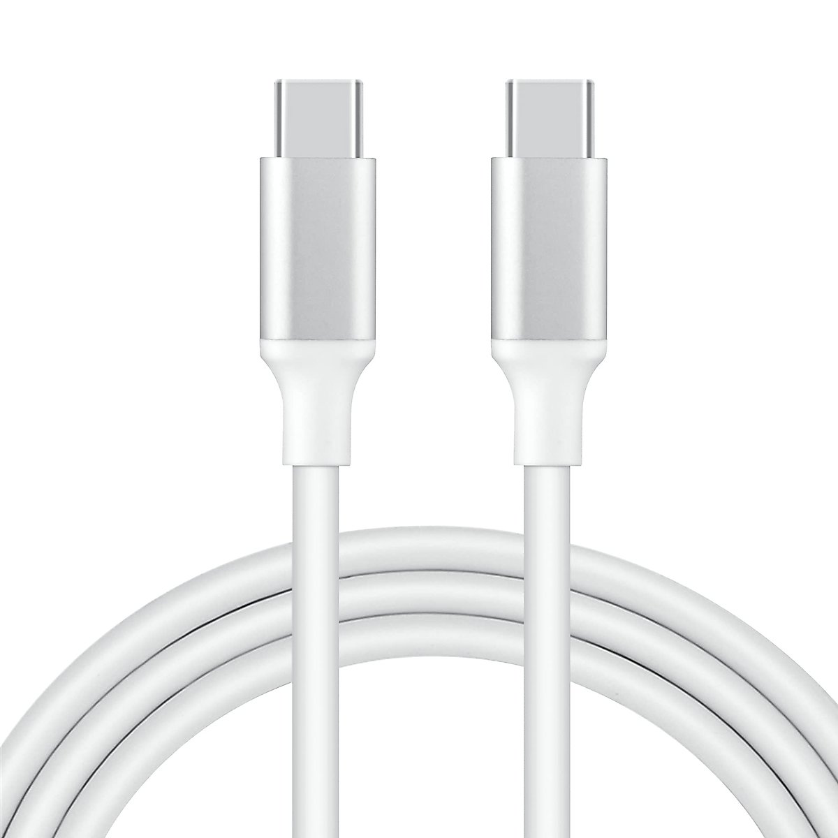 Digipartspower White 5ft 100W USB-C to USB-C Data Sync Power Adapter Charger Cord Cable Compatible with Dell Latitude 12 5290 T17G002 2-in-1 Laptop