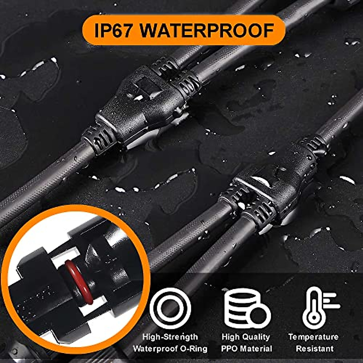 ALAMSCN 4 Pairs Solar Connector Y Branch Parallel Adapter Cable Wire Plug 2 to 1 Male Female Connectors (M/FF, F/MM) for Solar Panel with PV Cable Clips