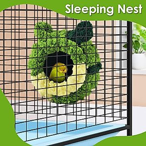 KATUMO Bird Nest, Conure Breeding House Parrotlet Snuggle Hut Lovebird Bed for Conure, Lovebird, Canary, Finch, Coneshape Birds, Hamster, Small Pets