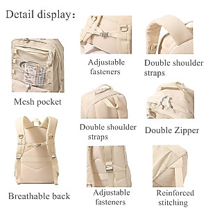 EKUIZAI Solid Color Simple Elementary Backpack Middle School Bookbag Outdoor Daypack for Teen Girls