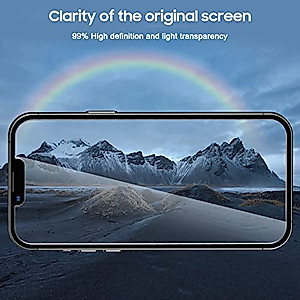 UniqueMe Compatible with iPhone 13 Pro Max Privacy Screen Protector, Tempered Glass and Camera lens Protector, Anti Spy [Easy Installation Frame] Bubble Free Case Friendly 2+2 Pack