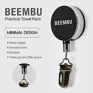 Towel Racks for Bathroom – Retractable and Extendable Towel Holders – 3M Adhesive Stainless Steel Towel Hangers – Wall-Mounted Bathroom and Kitchen Towel Organizers (1)