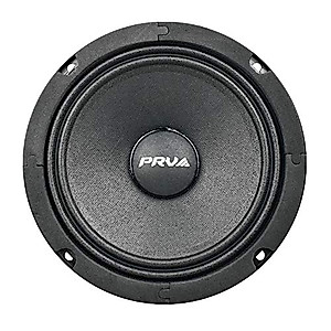 PRV AUDIO 6.5 Inch Shallow Midrange Speaker, 6MR200A-4, 200 Watts Program Power, 4 Ohm Shallow Mount Car Audio Slim Speaker, 1.5 in Voice Coil, 100 Watts RMS, Compact for Doors (Single)