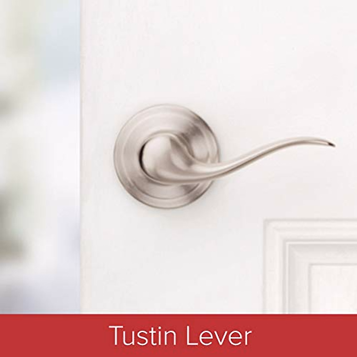 Kwikset 98150-002 Avalon Exterior Handle Only with Tustin Right Left-Handed Levers in, Satin Nickel