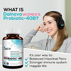 Probiotics for Women Vaginal Health, Urinary Tract Health, Yeast Infection & UTI I 40 Billion CFU Active Prebiotics and Probiotics for Women I Shelf-Stable I Acid-Resistant I 60 Capsules