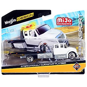 International DuraStar Flatbed Truck White Elite Transport Series 1/64 Diecast Model 15176