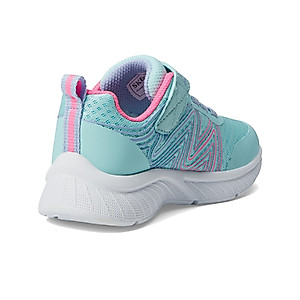 Skechers Microspec Plus-Swirl Sweet Sneaker, Aqua/Pink, 2 US Unisex Little Kid