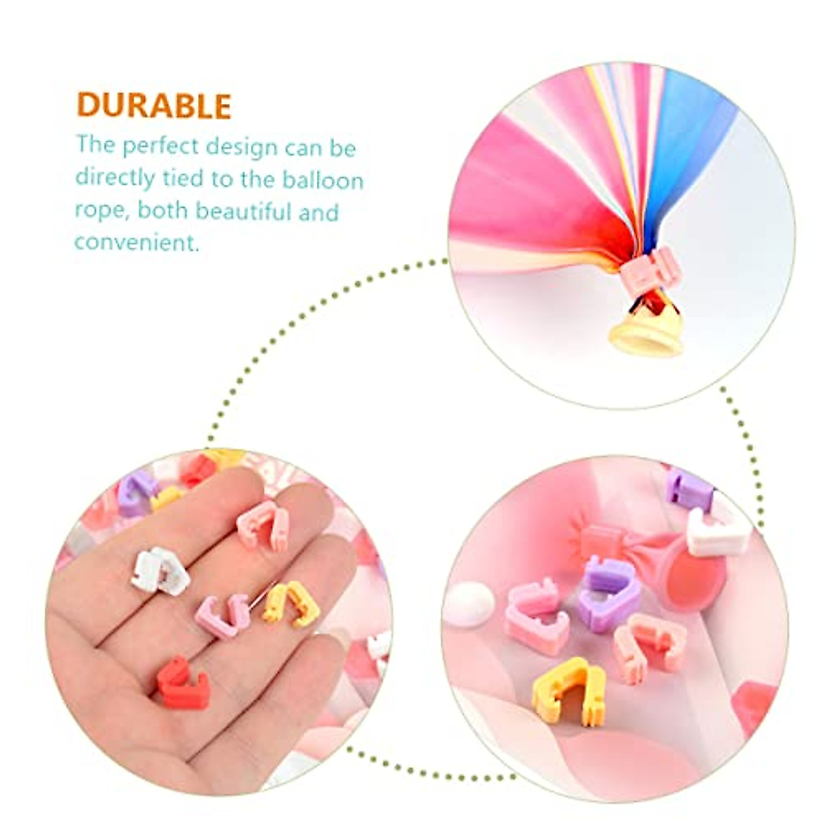 Amosfun 500 Pcs Balloon Seal Clip Balloon Rings Buckle Balloon Connector Clip Balloon Arch Clip Sports Balloons Sealing Balloon Clip Balloon Arch Folder Balloon Ties Arched Set Plastic