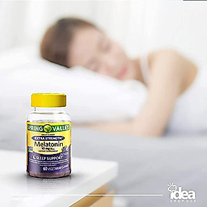 Melatonin Adult Gummies, Extra Strength, Sleep Support by Spring Valley, 10 mg, 60 Ct (2 Pack) Bundle with Exclusive Have a Great Sleep - Better Idea Guide (3 Items)