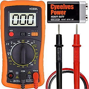 Digital Multimeter, Multimeter with AC DC Voltmeter & Ohm Volt Amp Tester, Multifunction Battery Tester, Pocket Meter with Backlight Tests Wire, Voltage Tester Measure Voltage Current Resistance Diode