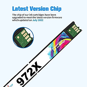 Q-image 972X Cyan Ink Cartridge Replacement for HP 972X 972A 972 X Work for HP PageWide Pro 477dw 477dn 577dw 577z 452dw 452dn 552dw P55250dw Printers