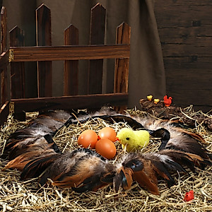 4 Pieces Comfort Feathers Feather Skirt Baby Chicken Supplies for Chick Brooder Heating Plate Chicken Coop Warmer Pad Poultry Incubator Heater Plate (12 x 12 Inch)