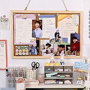Wall decoration Cork Board Photo Wall Felt Wall Sticker Creative Message Note Board Hanging Wall Board self-Adhesive Sticky Note, Used for Office Home Children Bedroom