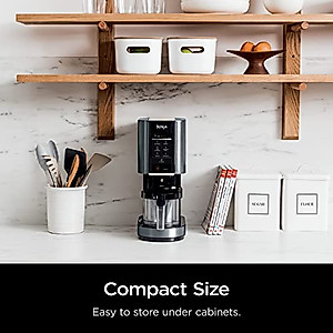 Ninja NC299AMZ CREAMi Ice Cream Maker, for Gelato, Mix-ins, Milkshakes, Sorbet, Smoothie Bowls & More, 7 One-Touch Programs, with (1) Pint Container & Lid, Compact Size, Perfect for Kids, Matte Black