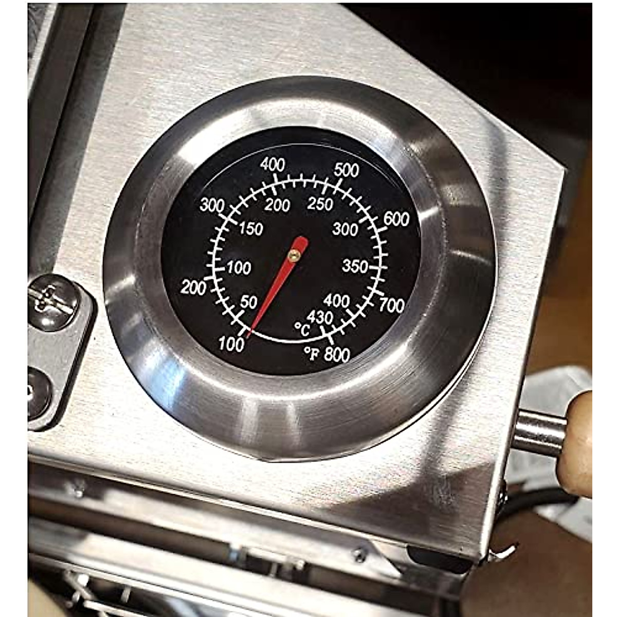 Portable Outdoor 430 Stainless Steel Propane BBQ Gas Grill + Pizza Oven Combo