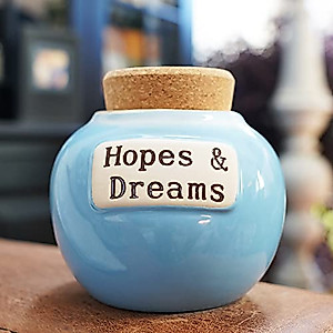 Cottage Creek Hopes and Dreams Jar, Ceramic Keepsake Jar, Wedding Wishes, Friend Gifts