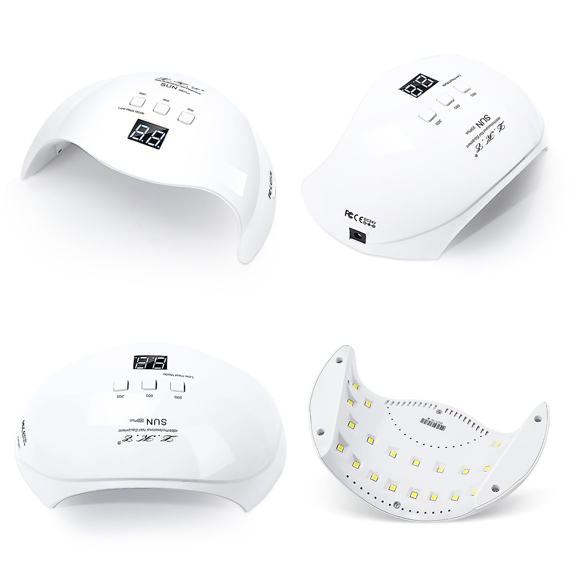 Gel UV LED Nail Polish Lamp, LKE Nail Dryer 40W LED Light with 3 Timers Professional for Nail Art Tools Accessories White