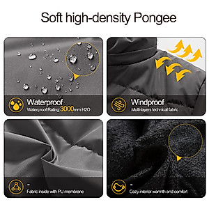 Chrisuno Women's Long Winter Puff Coat Insulated Water Resistant Parka With Detachable Hood XL Dark Grey