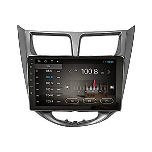 Android 10 Autoradio Car Navigation Stereo Multimedia Player GPS Radio 2.5D Touch Screen forHyundai Verna/Accent/Solaris 2010-2016 Silver Quad Core 1GB Ram 16GB ROM