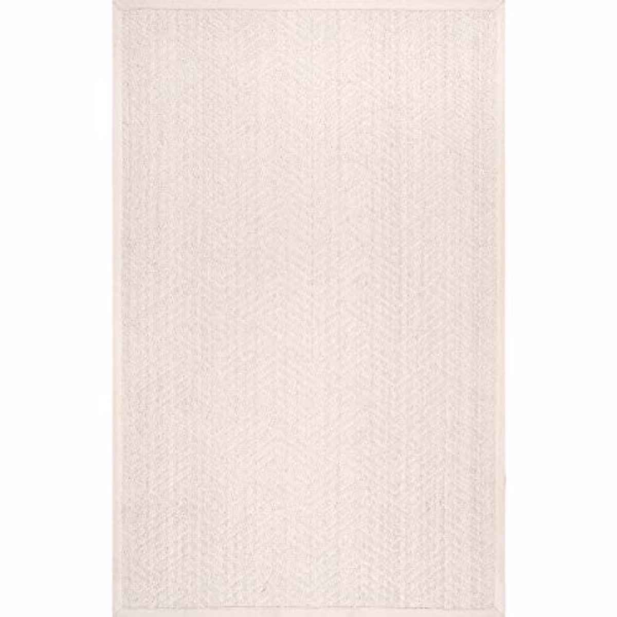 nuLOOM Suzanne Natural Textured Wool Area Rug, 4' x 6', Cream