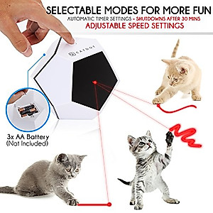 SereneLife Automatic Cat Cube Toy - Electronic Rotating & Moving Teaser Machine for Interactive & Smart Sensory Pet Play - Auto Wireless Control - SLCTLA40.5